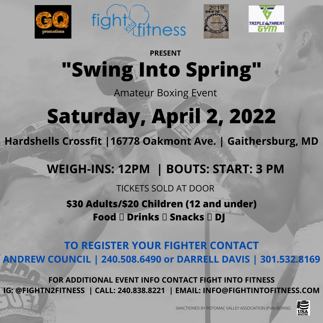 Amateur Boxing Event: Swing Into Spring - Fight Into Fitness